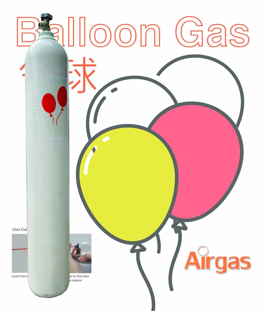 Helium Balloon Gas with 47L/150bar compressed cylinder – Airgas