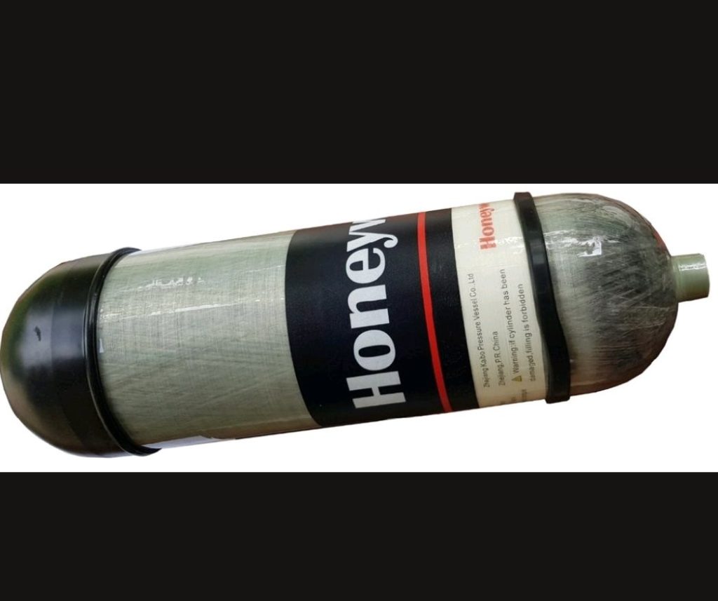 Composite cylinder 6.8L HONEYWELL T8000 SCBA, valve with gauge, 157mm ...